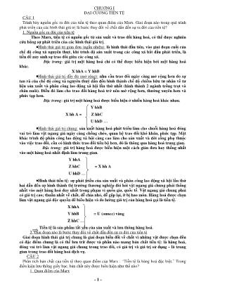 Câu hỏi ôn tập môn Kinh tế chính trị Mác - Lênin