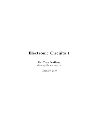 Giáo trình Electronic circuits 1
