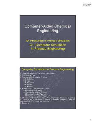 Bài giảng Computer-aided chemical engineering - Chương 1: Computer ...