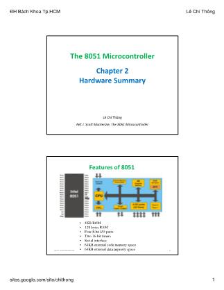 Bài giảng Microprocessing Systems - Chapter 2: Hardware Summary - Lê ...