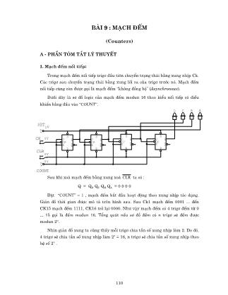 Giáo trình thực tập Kỹ thuật số - Bài 9: Mạch đếm (Counters)