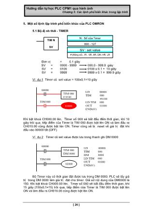 Tài liệu Hướng dẫn tự học PLC CPM1 qua hình ảnh - Chương 5: Các lệnh phổ biến khác trong lập trình