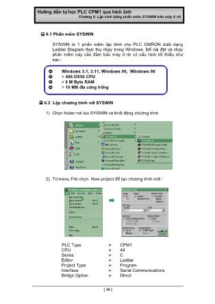 Tài liệu Hướng dẫn tự học PLC CPM1 qua hình ảnh - Chương 6: Lập trình bằng phần mềm SYSWIN trên ...