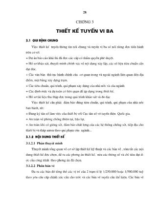 Giáo trình Thông tin vi ba vệ tinh - Chương 3: Thiết kế tuyến vi ba
