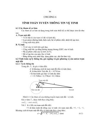Giáo trình Thông tin vi ba vệ tinh - Chương 6: Tính toán tuyến thông ...