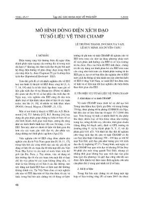 Mô hình dòng điện xích đạo từ số liệu vệ tinh Champ